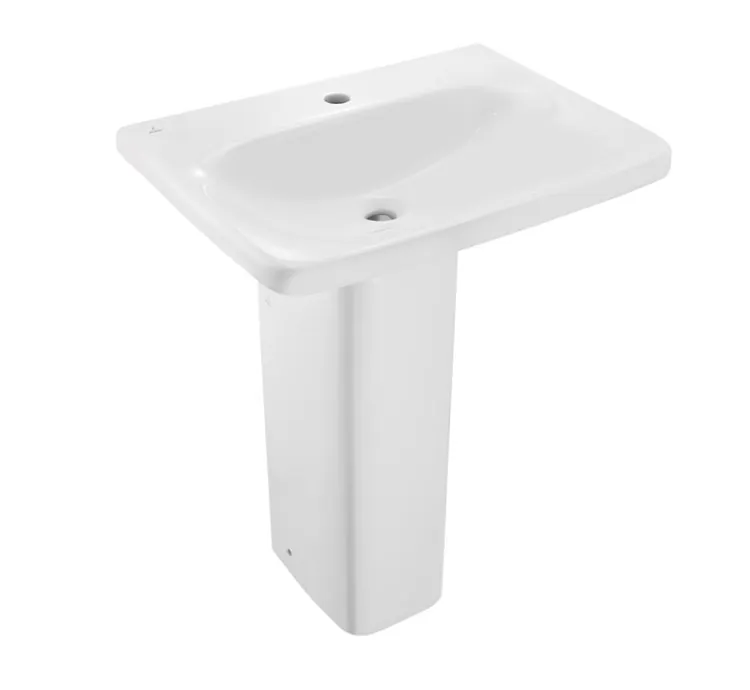 Jaquar Wall Hung Basin with Full Pedestal (LAS-WHT-91807) - Jaquar ...