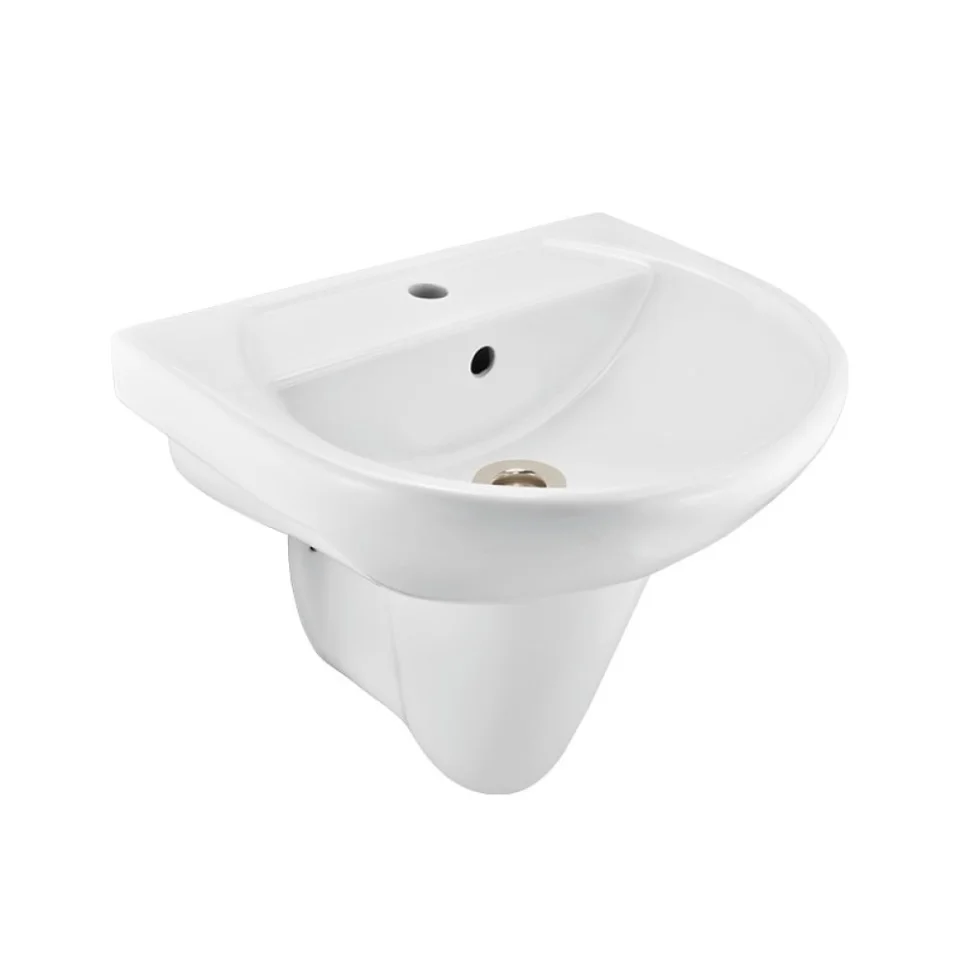 Jaquar Essco Wall Hung Basin with Half Pedestal (CMS-WHT-103803 ...